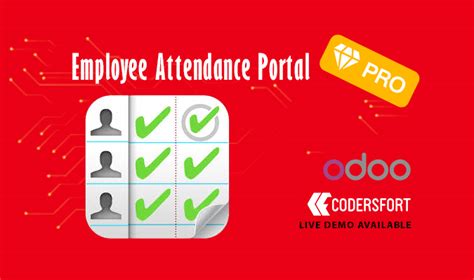No 1 Best Odoo Portal Employee Attendance Codersfort