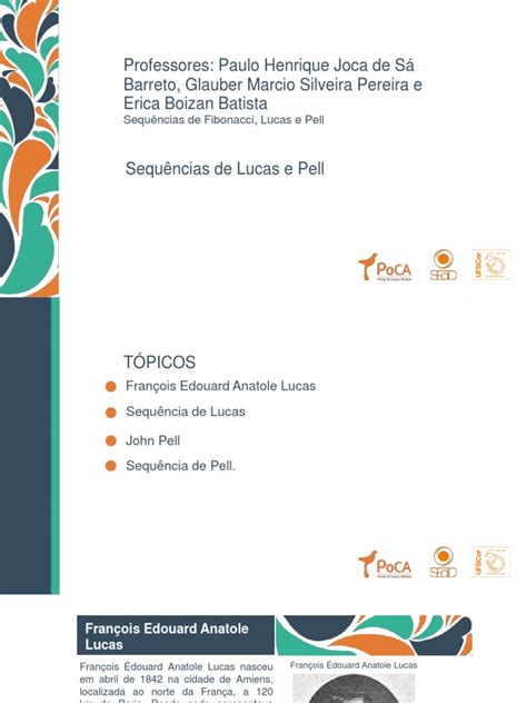 unidade3 sequências de lucas e pell pdf sequência conceitos