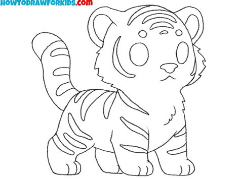 How To Draw Cartoon Tiger
