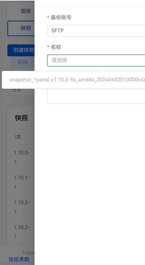 快照无法同步 1panel 社区论坛 Fit2cloud 飞致云