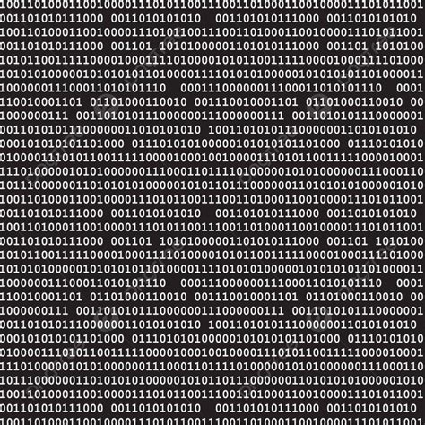 Binary Computer Code Seamless Pattern Vector Background Illustration Black Vector Vector