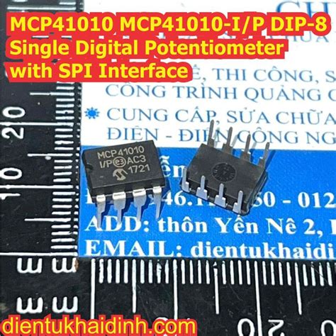 Mcp41010 Mcp41010 I Sn Dip 8 Single Digital Potentiometer With Spi Interface Kde2036 Shopee