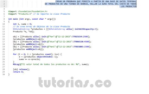 Poo Objective C Clase Consulta Producto