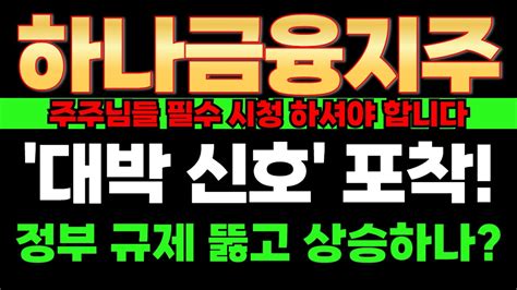 하나금융지주 주가전망 이재명 효과 이젠 끝 🚀 바닥 치고 반등 시작 하나금융지주 하나금융지주주가전망 Youtube
