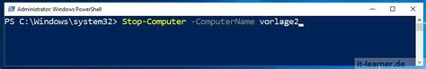 Computer Per PowerShell Reboot Neu Starten IT LEARNER