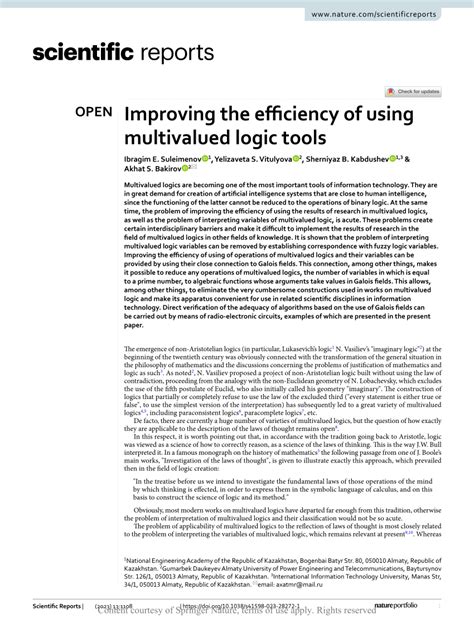 pdf improving the efficiency of using multivalued logic tools