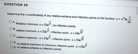 Solved Question 29 Determine The X Coordinates Of Any Relative