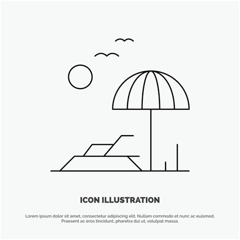 Beach Palm Tree Spring Line Icon Vector 14874847 Vector Art At Vecteezy