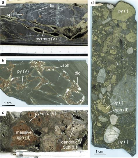 Breccia Samples Seen In Drill Core A Fault Breccia With A Weakly