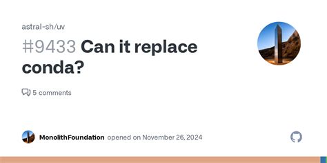 Can It Replace Conda · Issue 9433 · Astral Shuv · Github