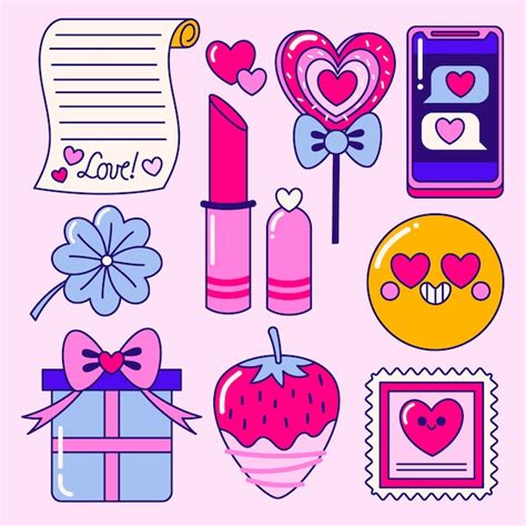 Free Vector Love Cartoon Element Set