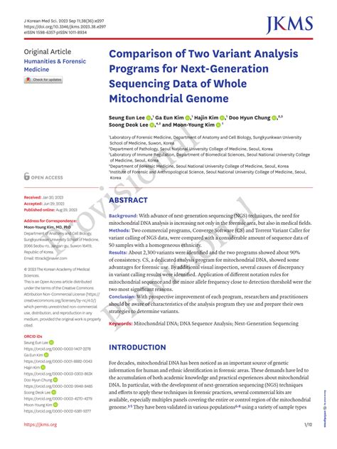 Pdf Comparison Of Two Variant Analysis Programs For Next Generation