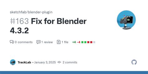 Fix For Blender By Tracklab Pull Request Sketchfab Blender Plugin Github