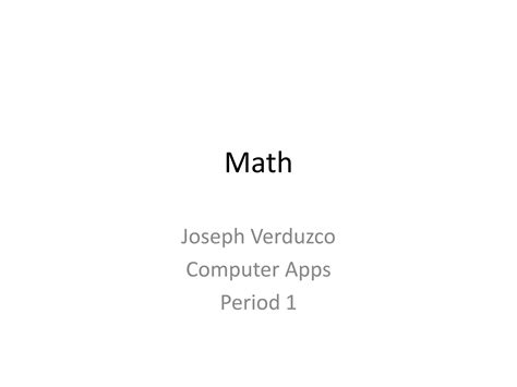 Math Ppt Ppt