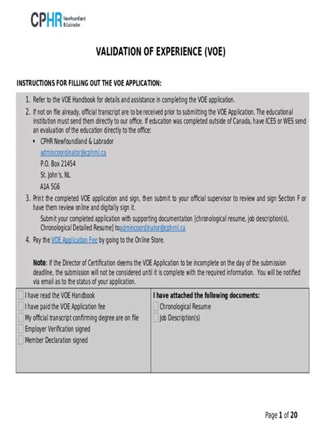 Voe Application Cphr Bc And Yukon Doc Template Pdffiller