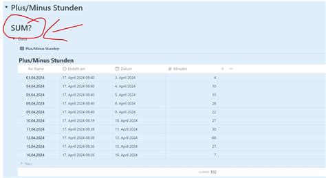 Is It Possible To Sum One Column Of A Table Not At The Bottom Rnotion
