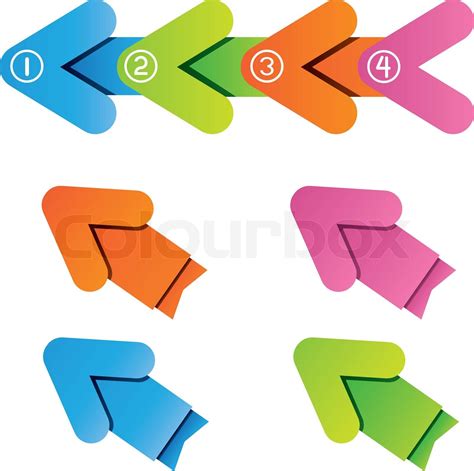 Arrow Process Diagram Stock Vector Colourbox