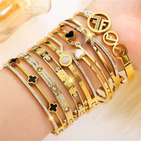 Titanium Stainless Steel Womens Bracelet From Oceangrace 1508