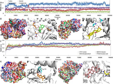 The Rmsd And The Binding Modes Of The Four C T Interactions From The