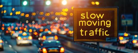 Heavy Slow Traffic During Rush Hour On City Center And City Highways