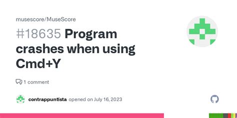 Program Crashes When Using Cmdy · Issue 18635 · Musescoremusescore