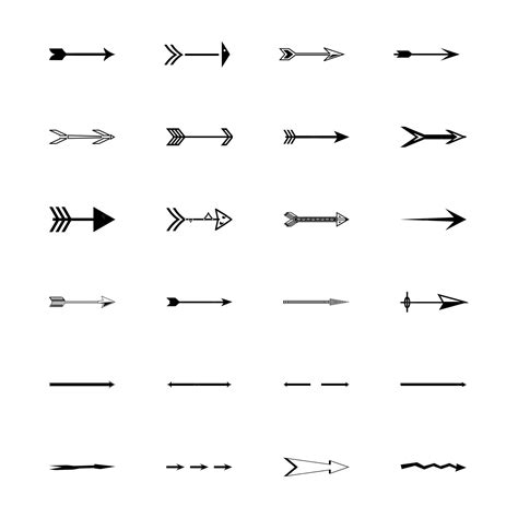 Premium Vector Abstract Arow Set In Different Style