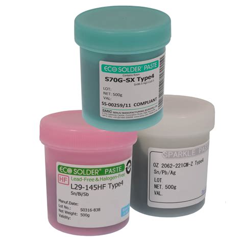Solder Paste Solder Connection Leaded And Lead Free Available