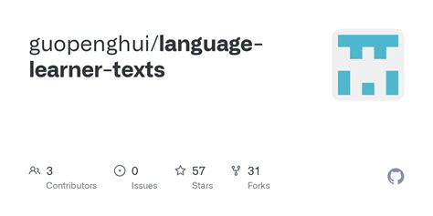 Issues · Guopenghui Language Learner Texts · Github