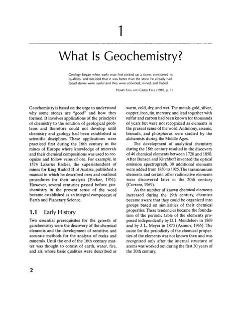 Geochemistry Chapter 1 Pdf