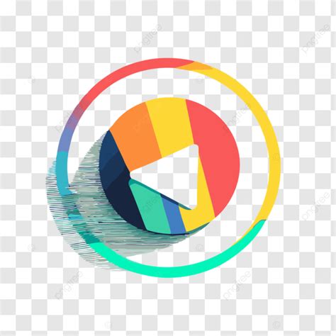 Colorful Player Button Is Displayed In A Circular Circle Vector A Simplistic Colorful Icon Of