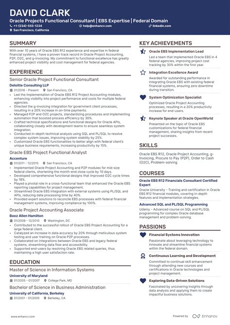 10 Oracle Project Accounting Resume Examples And Guide For 2025