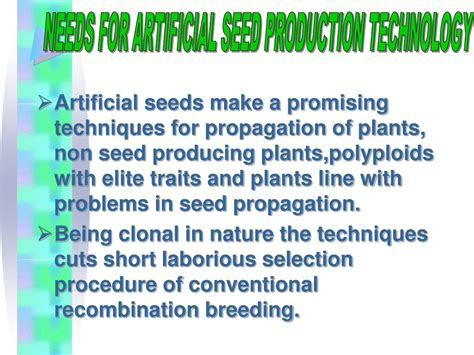 PPT ARTIFICIAL SEED PowerPoint Presentation Free Download ID