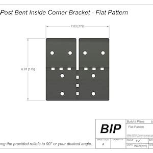 4x4 Post Inside Corner Bracket Dxf Cut File Digital Download Etsy