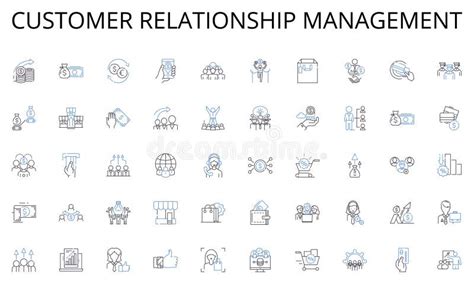 Data Driven Management Line Icons Collection Insights Analytics