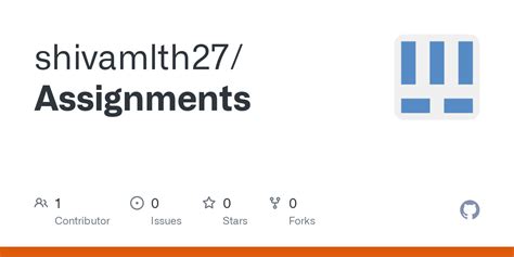 GitHub Shivamlth Assignments
