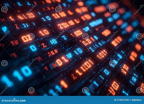 Futuristic Binary Code Abstract A Tech Symphony In The Digital Realm