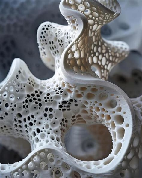 3 Intricate 3d Printed Fractal Structure In Plastic Material Closeup Premium Ai Generated Image
