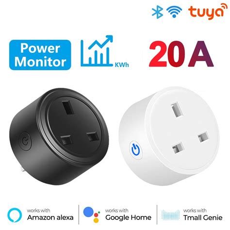 Smart Wifi Plug Socket UK A A Tuya Adaptor Power Energy Monitor Wireless Remote Control