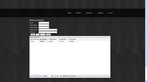 Tampilan Home Admin Dan Master