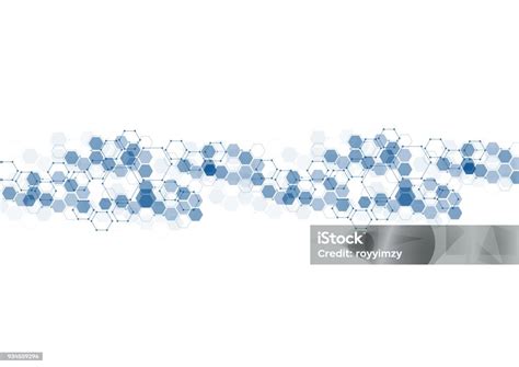 기술 배경 및 과학 스타일에서 추상 육각 분자 구조 의료 디자인입니다 벡터 일러스트 레이 션 0명에 대한 스톡 벡터 아트 및 기타 이미지 Istock