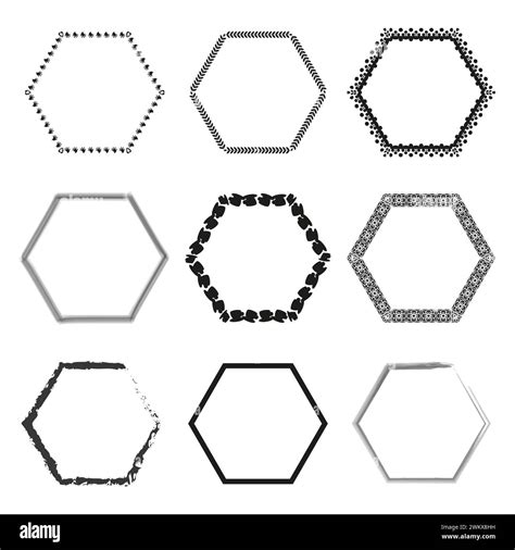 Collection Of Hexagonal Shapes Perfect For Modern Design Applications