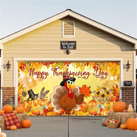 Fall Thanksgiving Garage Door Cover Banner Decorations