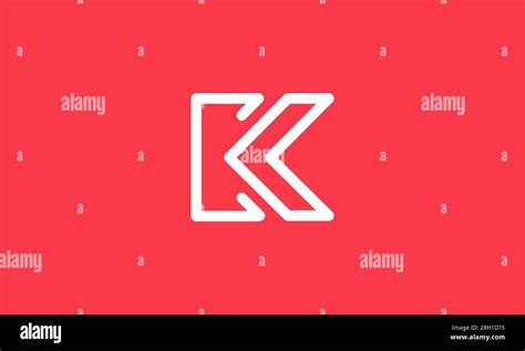 Letter Ck Logo Design Clean And Modern Ck Logo Initials Vector Illustration Stock Vector