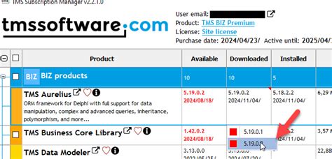 Tms Subscription Manager V2210 Access Violation Tms Vcl Ui Pack Tms Support Center