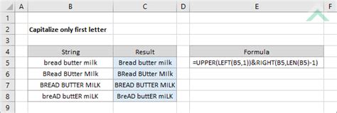 Capitalize Only First Letter Excel And Vba Exceldome