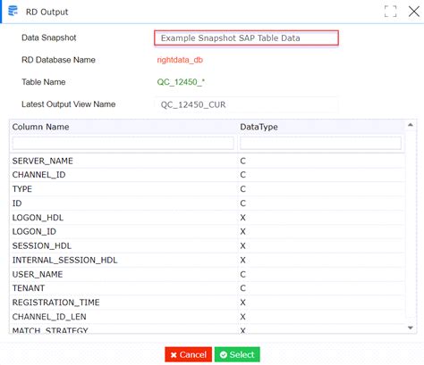 Snapshot Data From Sap Table Rightdata