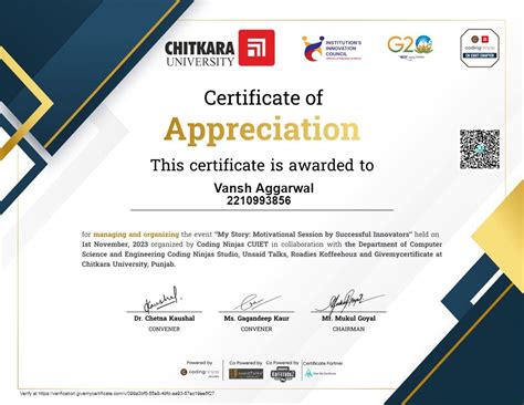 Vansh Aggarwal On Linkedin Gratitude Eventorganizers Codingninjas