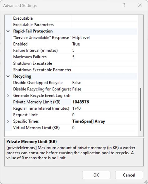 How To Limit Memory Usage Of Applications In Iis