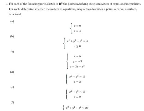 Solved For Each Of The Following Parts Sketch In R The Chegg