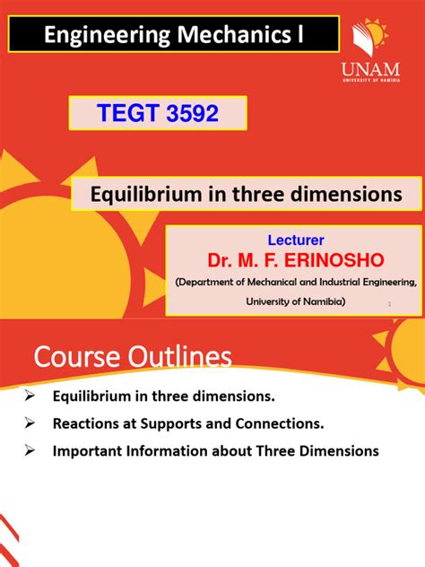 Equilibrium In 3d New Pdf Euclidean Vector Force
